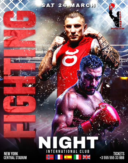 Fighting Night Poster Template | PosterMyWall
