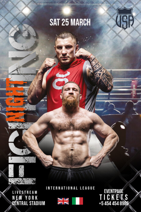 Plantilla de Fighting Poster | PosterMyWall