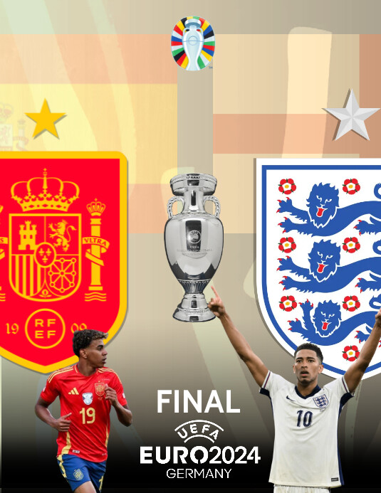 Plantilla de final euro 2024 spain vs england flyer templa | PosterMyWall
