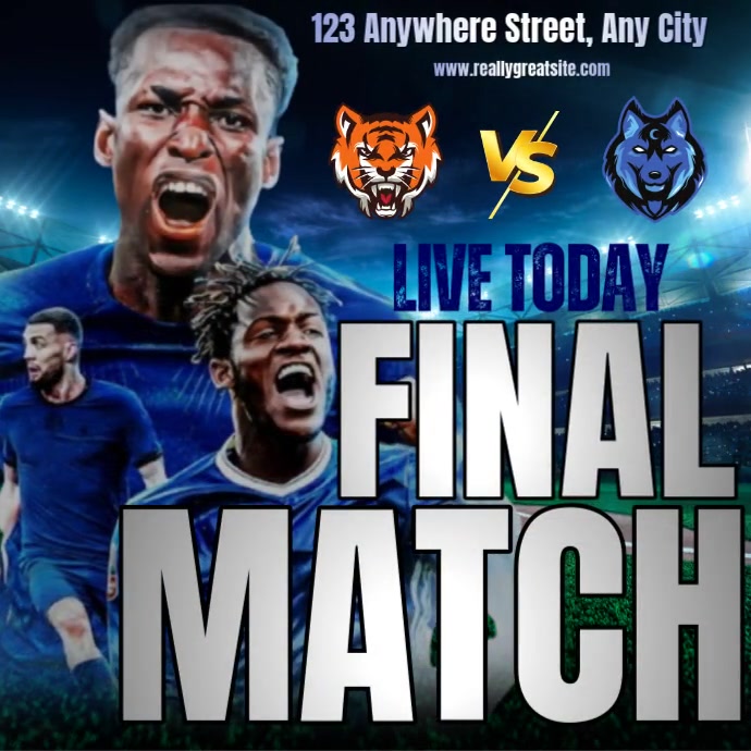 Final Match day Template | PosterMyWall