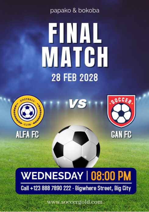 final match Template | PosterMyWall