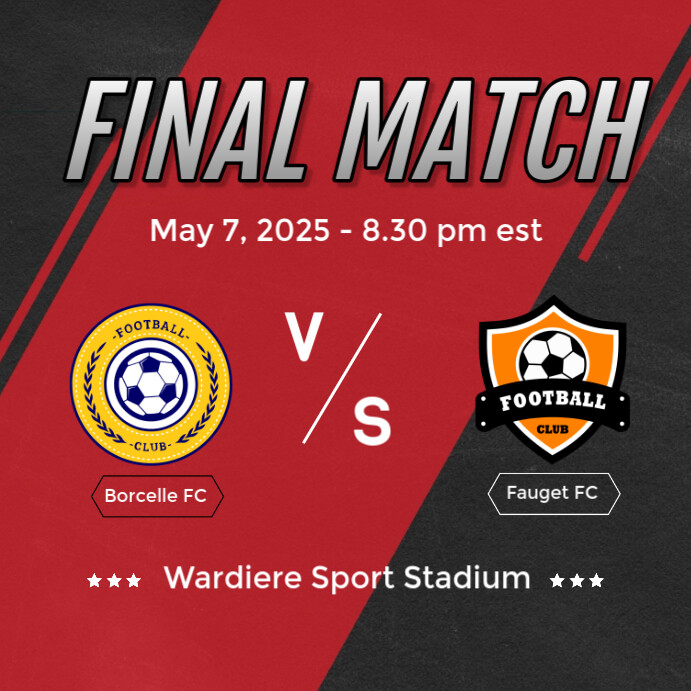 Final Match Template | PosterMyWall