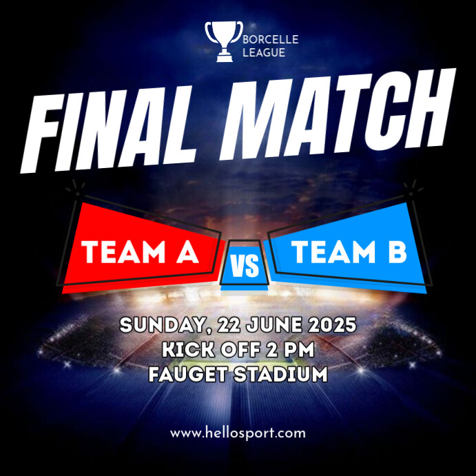 Final Match Template | PosterMyWall