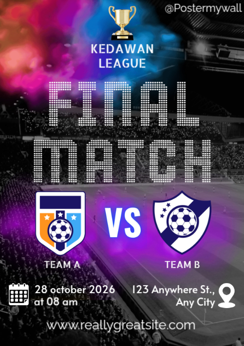 Final Match Football Template | PosterMyWall