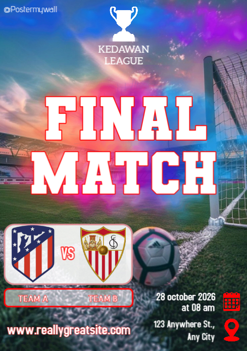 Final Match Football Template | PosterMyWall