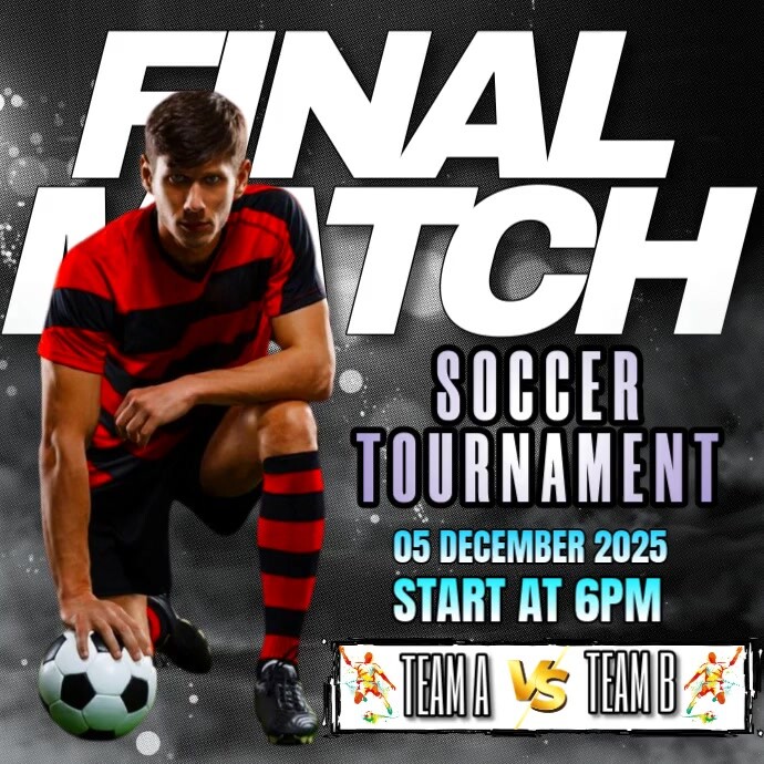 Modèle Final Match Soccer | PosterMyWall