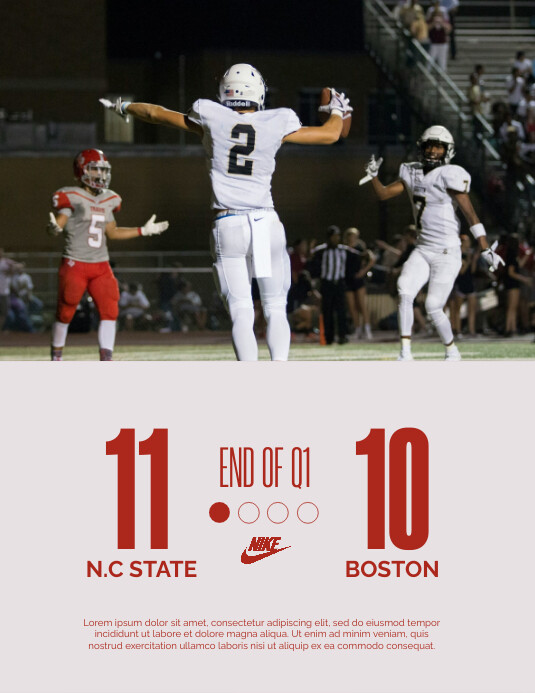 Plantilla de Final score football flyer | PosterMyWall