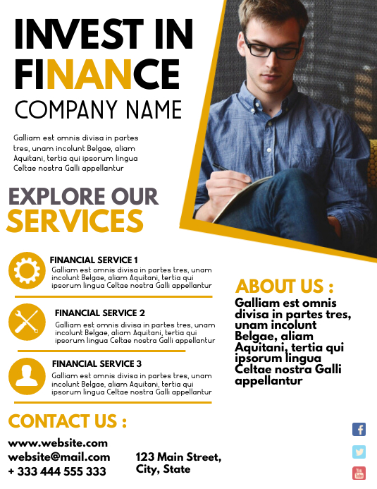 finance and investing flyer Template | PosterMyWall