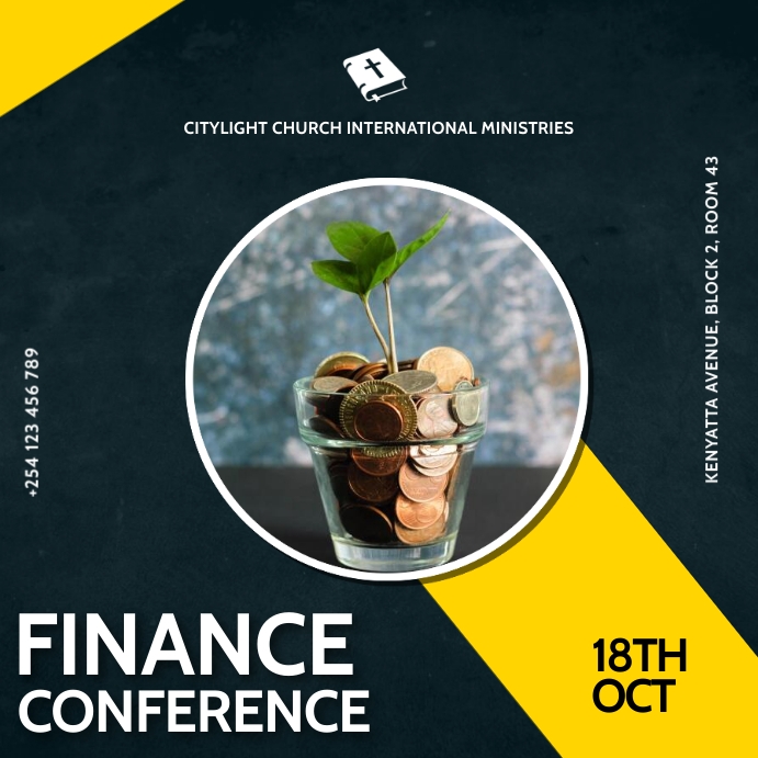 finance conference church flyer template | PosterMyWall