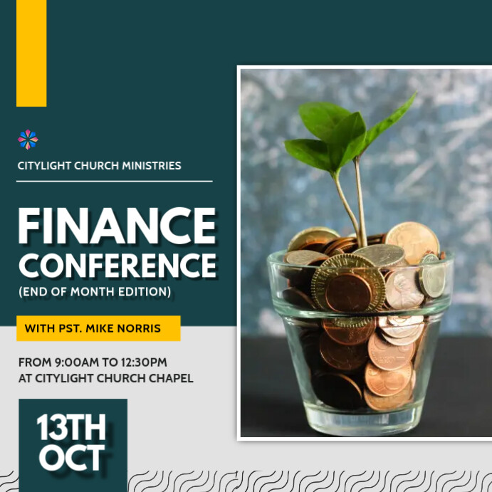 finance conference church flyer template | PosterMyWall