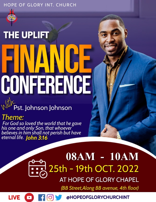 Finance conference Template | PosterMyWall