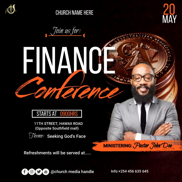 Finance conference Template | PosterMyWall