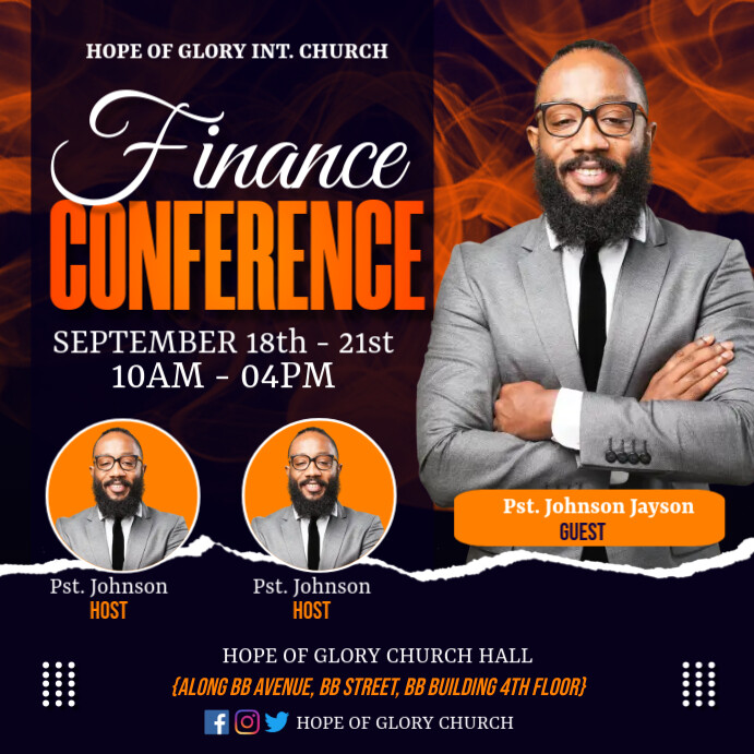 Plantilla de De La Conferencia de Finanzas de | PosterMyWall