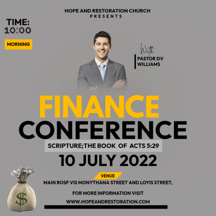 Plantilla de Conferencia de Finanzas de | PosterMyWall