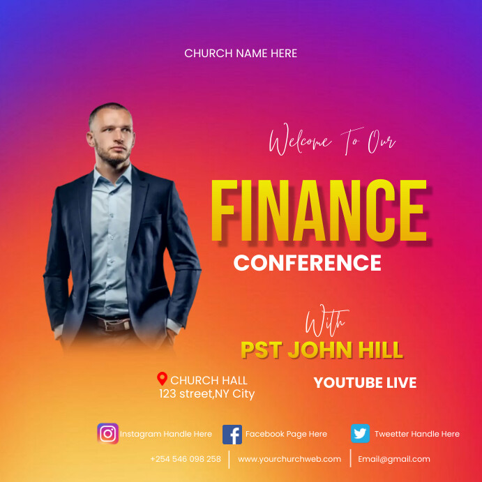 Finance conference Template | PosterMyWall