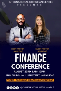 finance conference sunday service Template | PosterMyWall