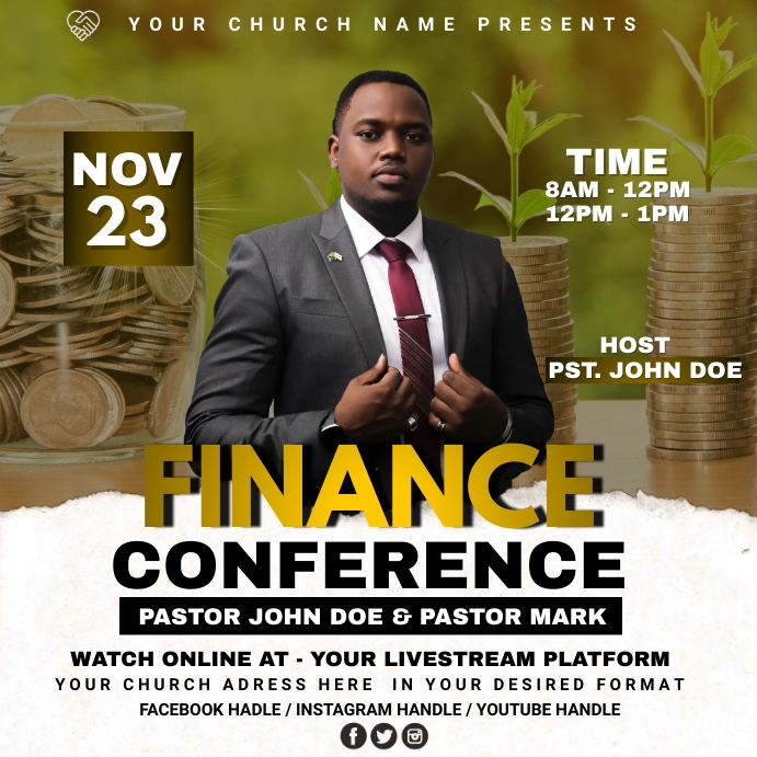 finance conference Template | PosterMyWall