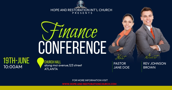 finance conference Template | PosterMyWall
