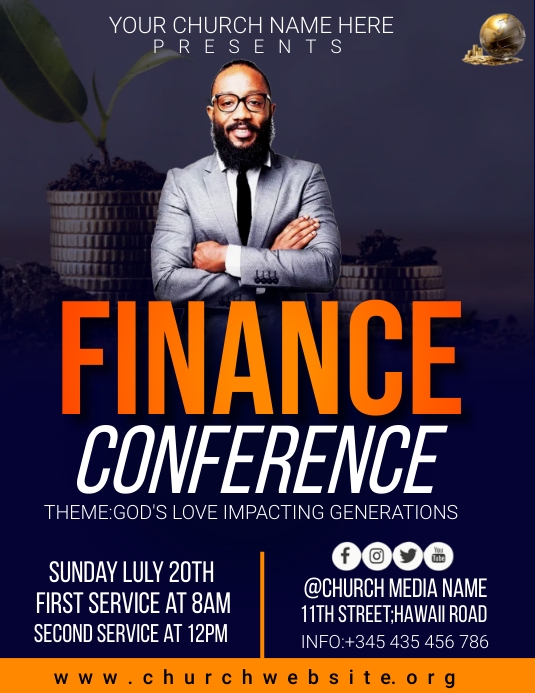 finance conference Template | PosterMyWall