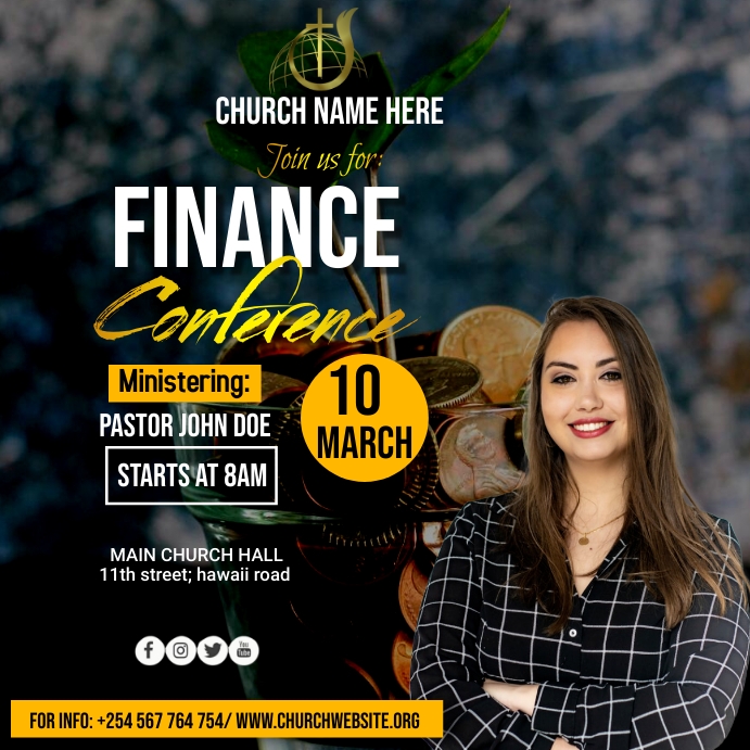 Finance conference Template | PosterMyWall