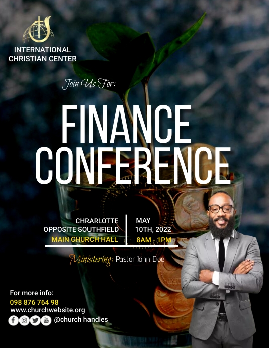 Finance conference Template | PosterMyWall