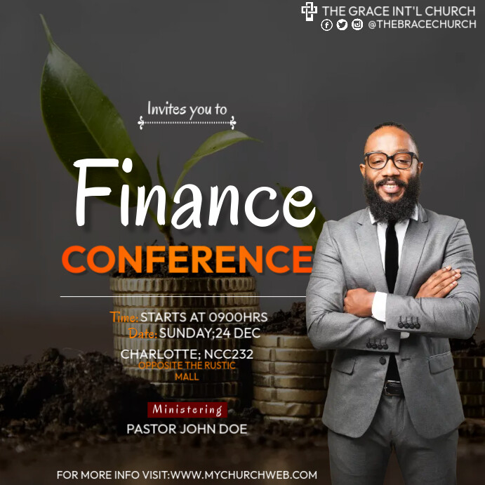 finance conference Template | PosterMyWall