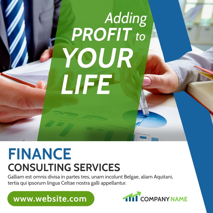 finance consulting professional services adve Template | PosterMyWall