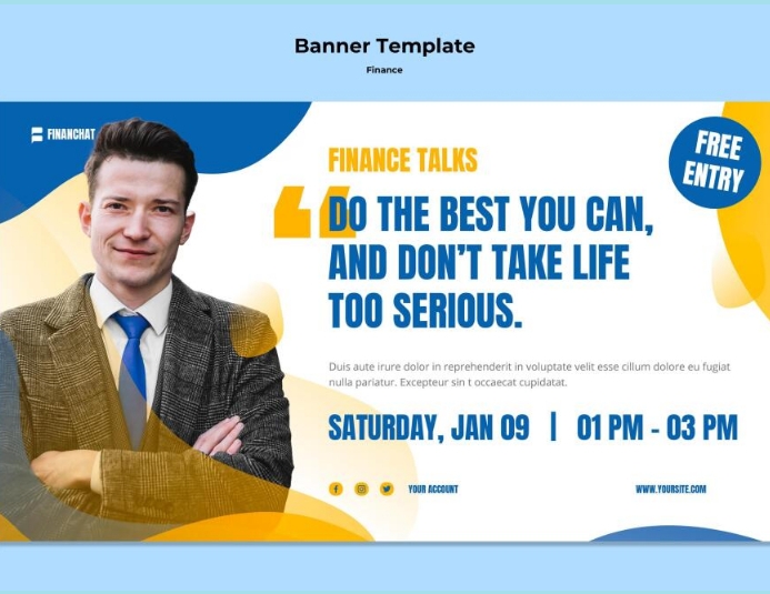 Finance talks flyer template | PosterMyWall