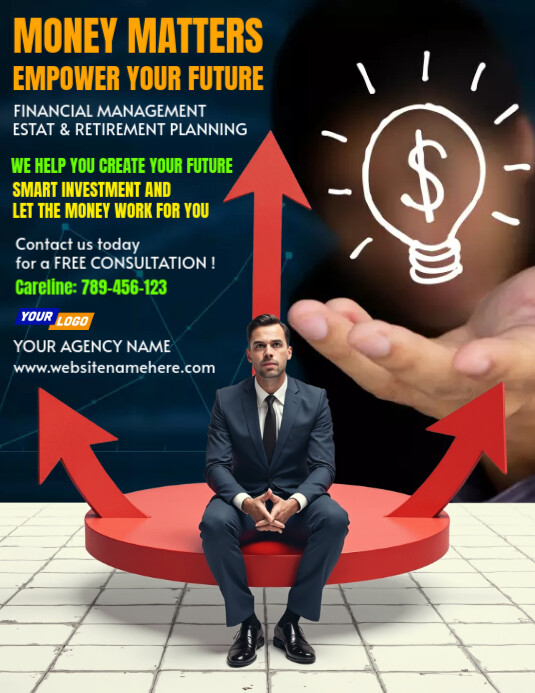 Financial Consultation & Investment Agency Ad Template | PosterMyWall