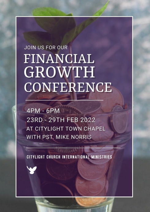 financial growth conference flyer design Template | PosterMyWall