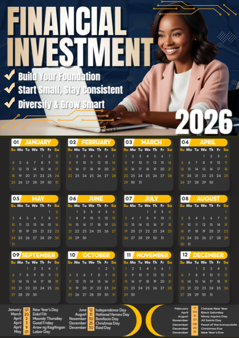 Plantilla de Financial Investment Calendar | PosterMyWall