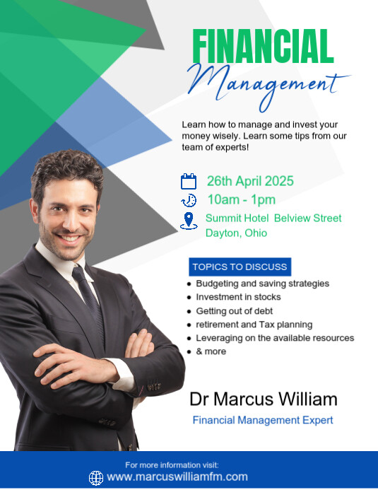 Financial Management Training Template | PosterMyWall