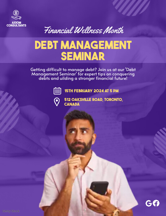 Financial Wellness Month Seminar Template | PosterMyWall