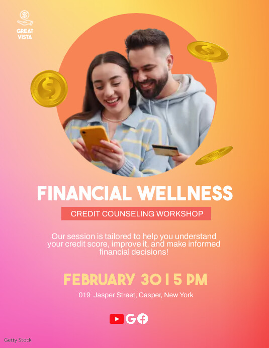 Financial Wellness Month Template | PosterMyWall