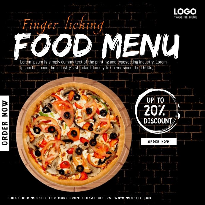 Copy of Finger Licking Food Menu | PosterMyWall