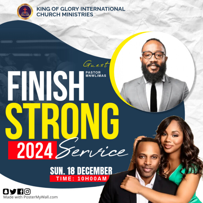 finish strong Template | PosterMyWall