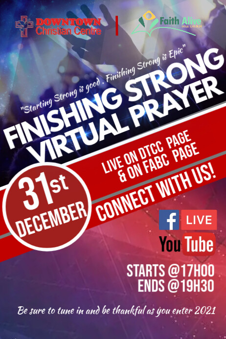 Copy of Finishing Strong Prayer | PosterMyWall