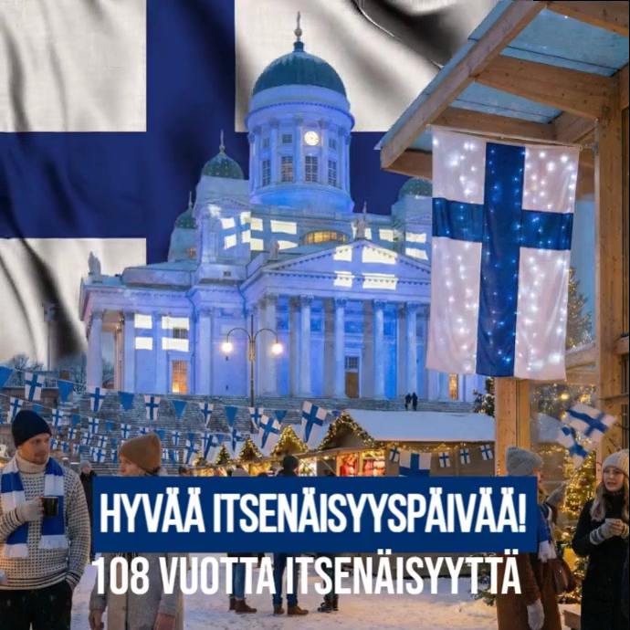Finland 108 Vuotta Itsenäisyyttä Instagram Post Template | PosterMyWall
