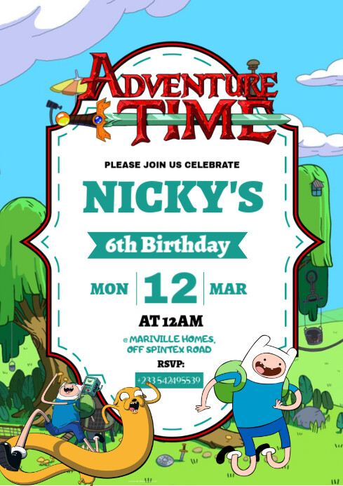 Copy of Finn the Human and Jake the Dog (Adventure Ti | PosterMyWall