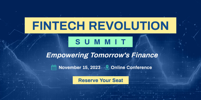 Plantilla de Fintech Revolution Summit eventbrite Banner | PosterMyWall