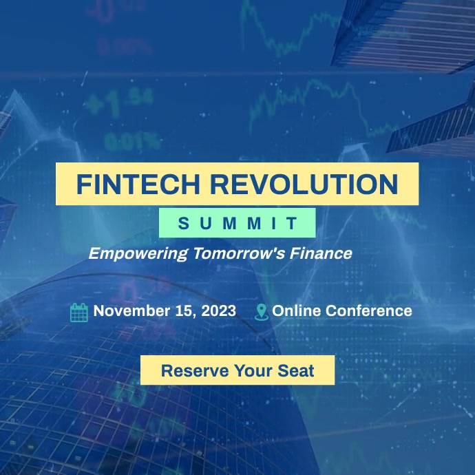 Plantilla de Fintech Revolution Summit Social Media | PosterMyWall