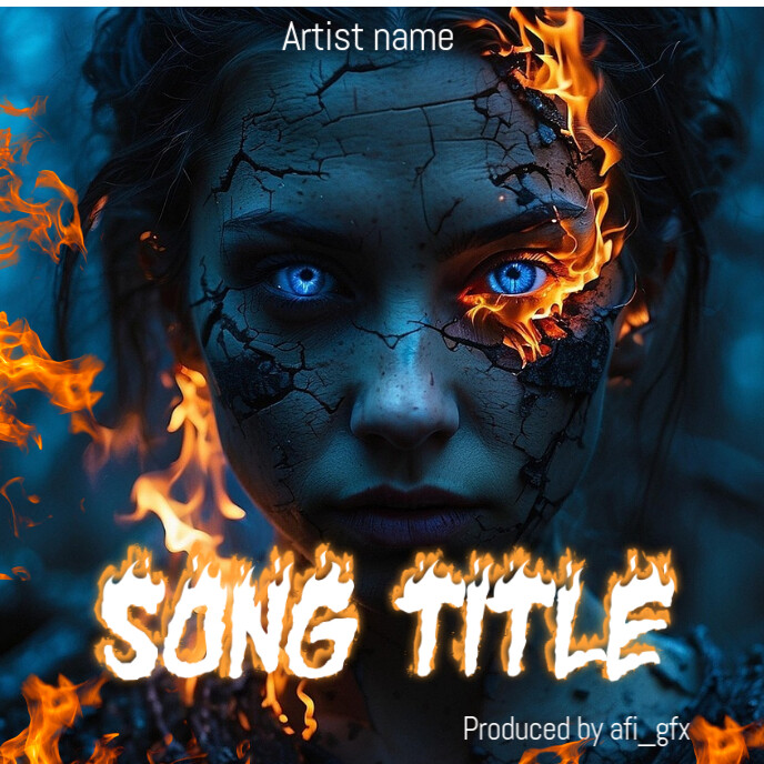 fire album cover เทมเพลต | PosterMyWall