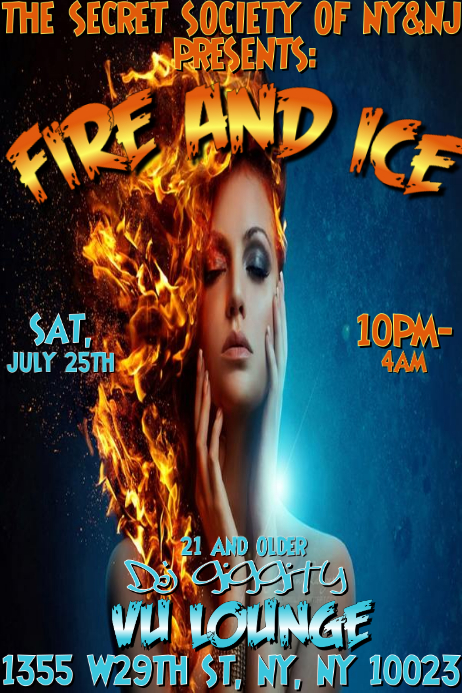 FIRE AND ICE Template | PosterMyWall