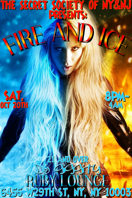 FIRE AND ICE Template | PosterMyWall