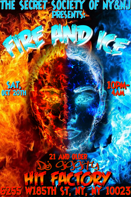 FIRE AND ICE Template | PosterMyWall