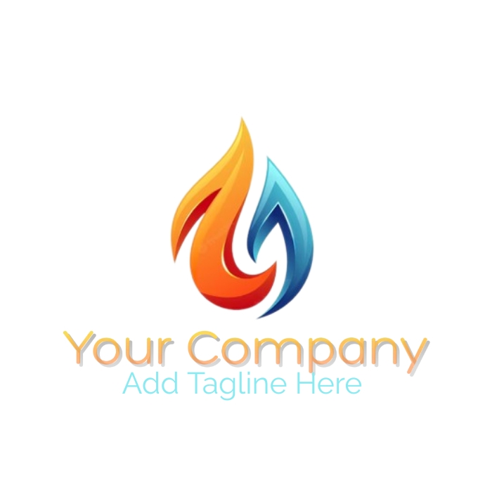 Fire and water logo vector, Flame Water Logo Template | PosterMyWall