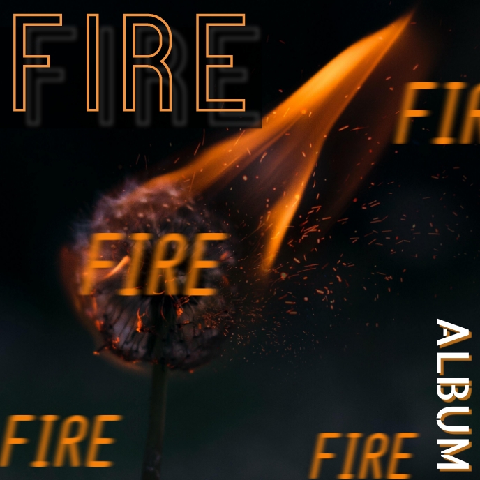 Fire blur album cover template | PosterMyWall