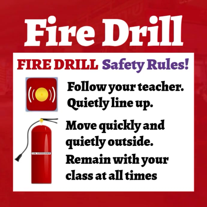 Fire Drill Safety Rules Template | PosterMyWall
