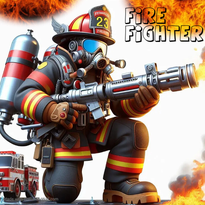 fire fighter Template | PosterMyWall
