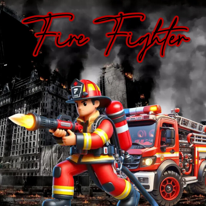 fire fighter Template | PosterMyWall